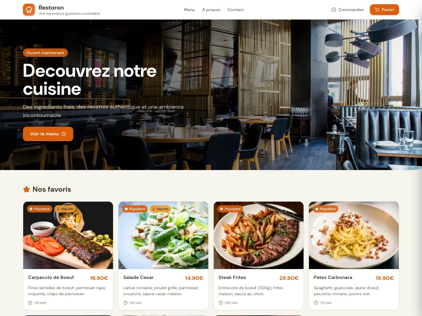 Restoron Commande App