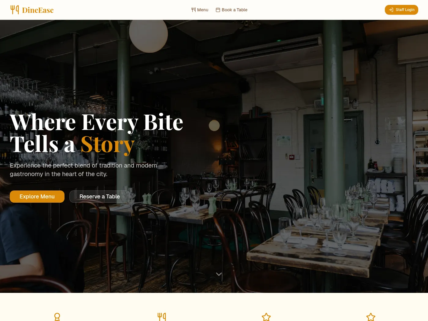 DineEase Restaurant App