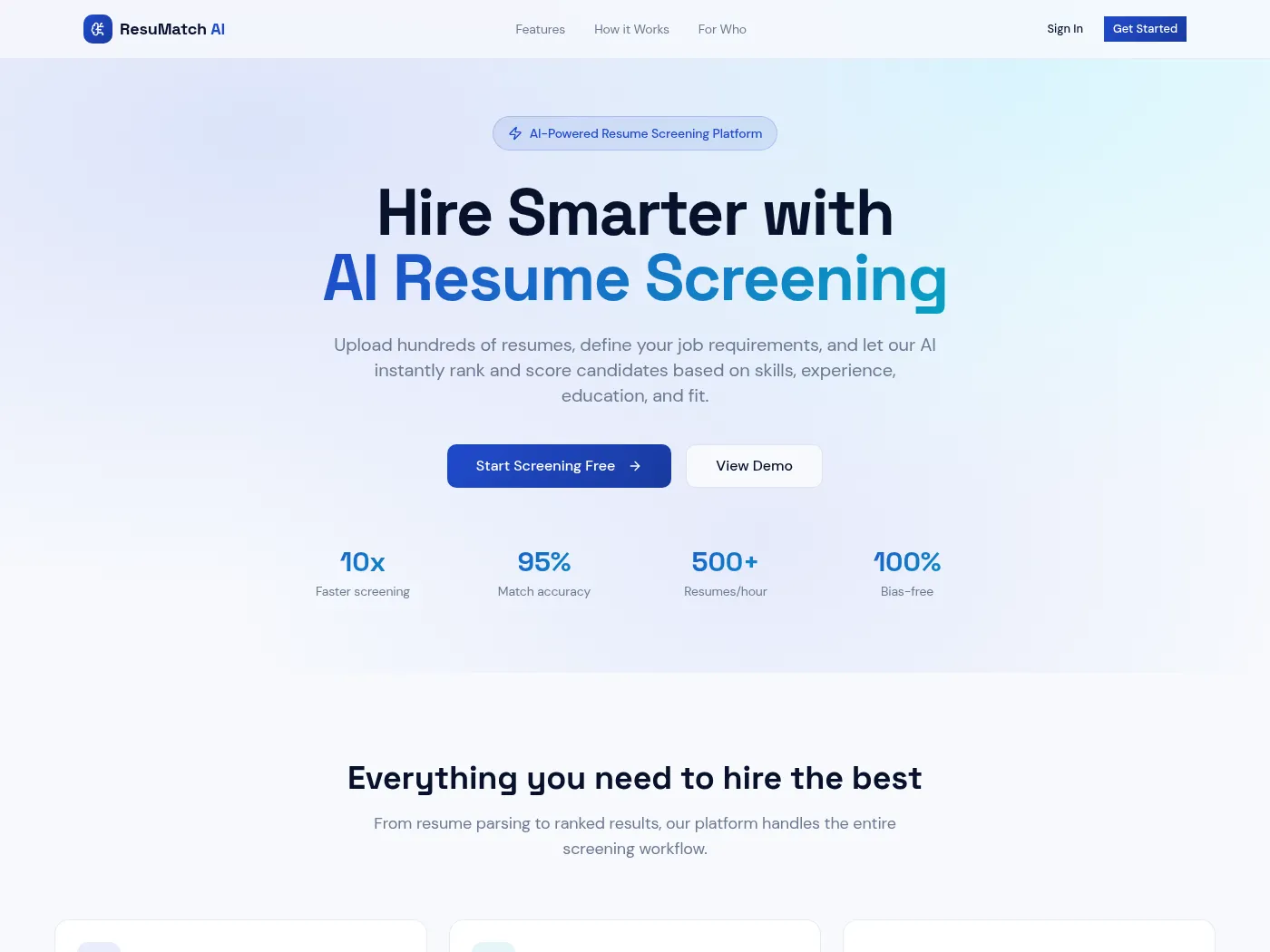 ResuMatch AI Platform