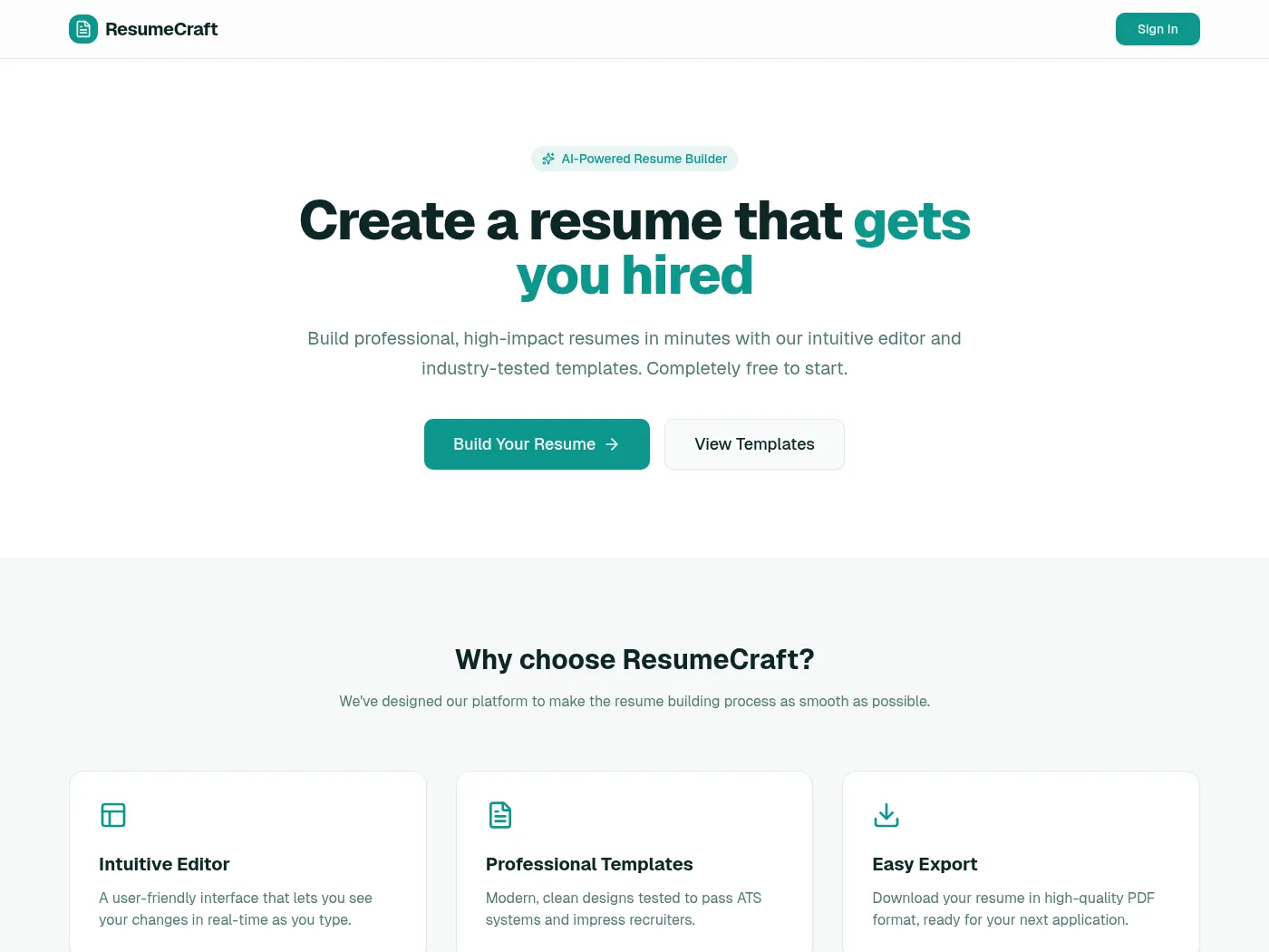 Free Resume,CV