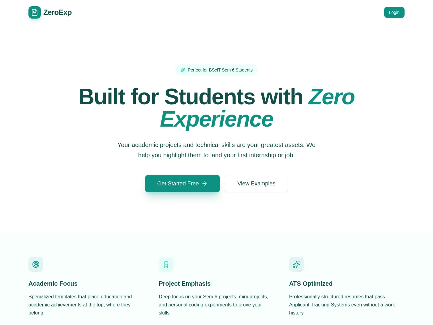 Zero Experience Resume Builder