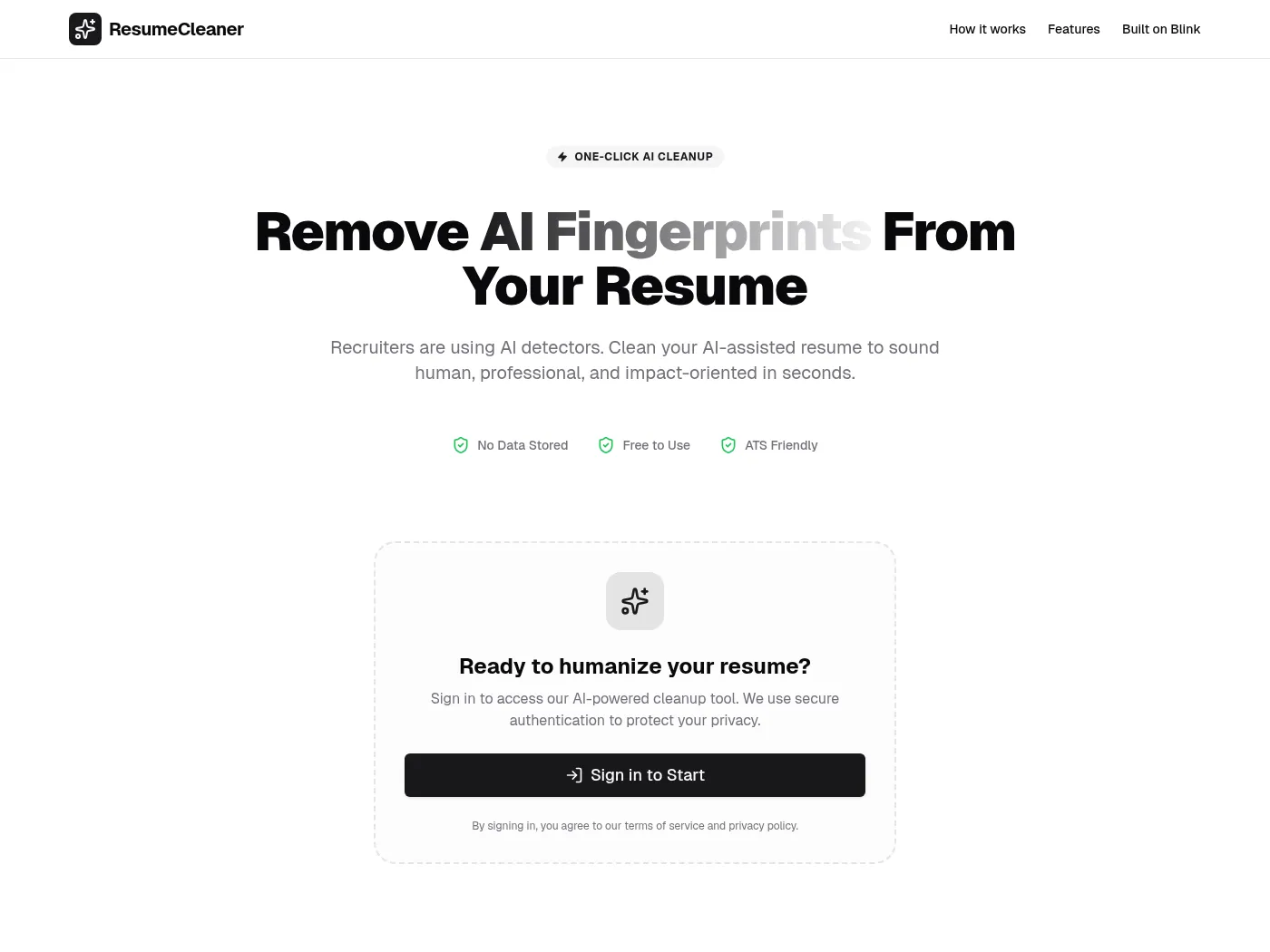 Resume Cleaner
