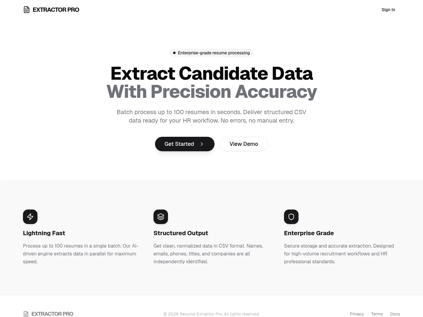 Resume Extractor Pro