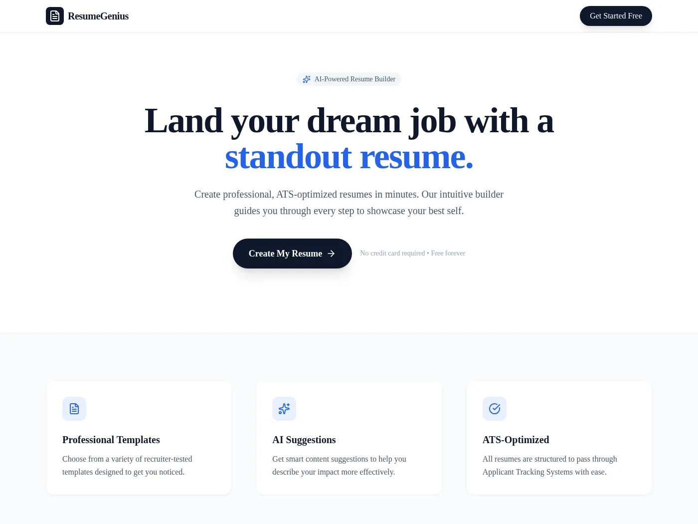 Jeff Resume Genius App