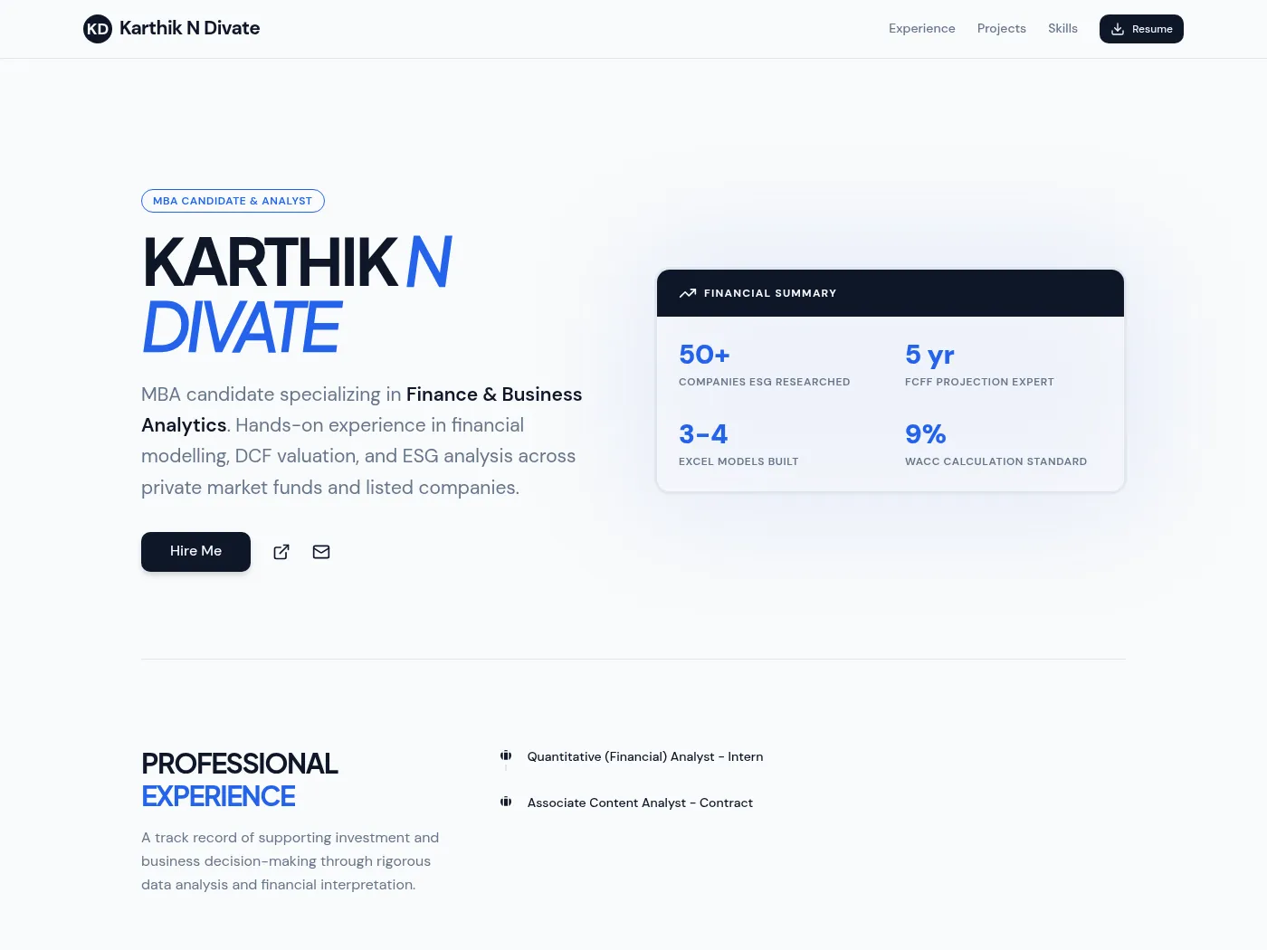 Resume Portfolio Pro