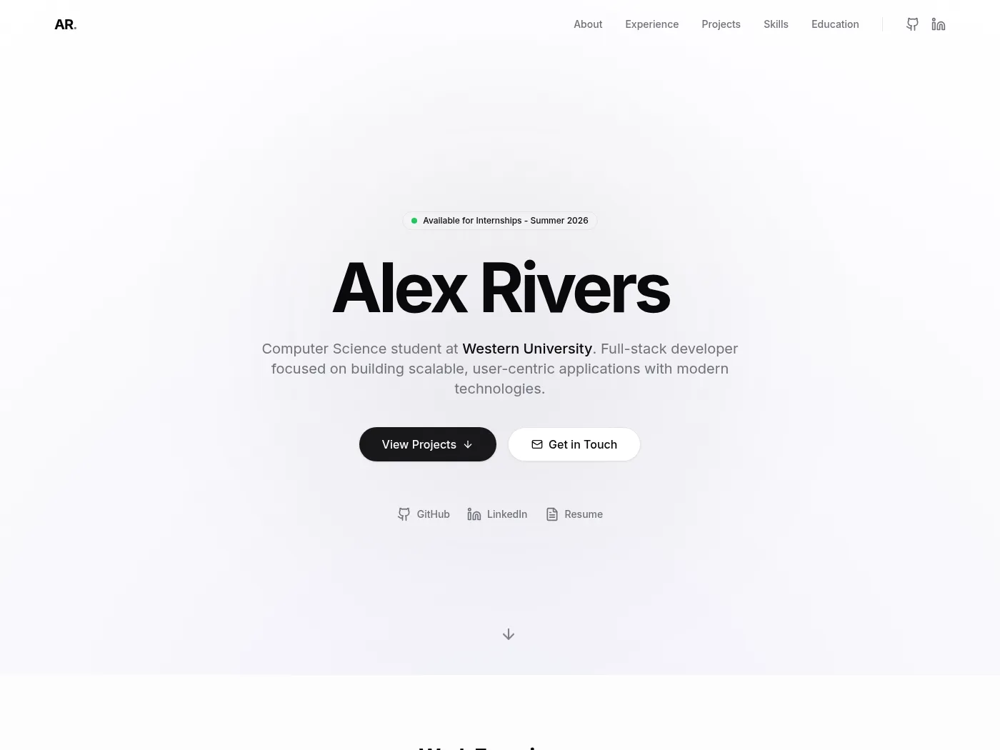 Resume Portfolio Site