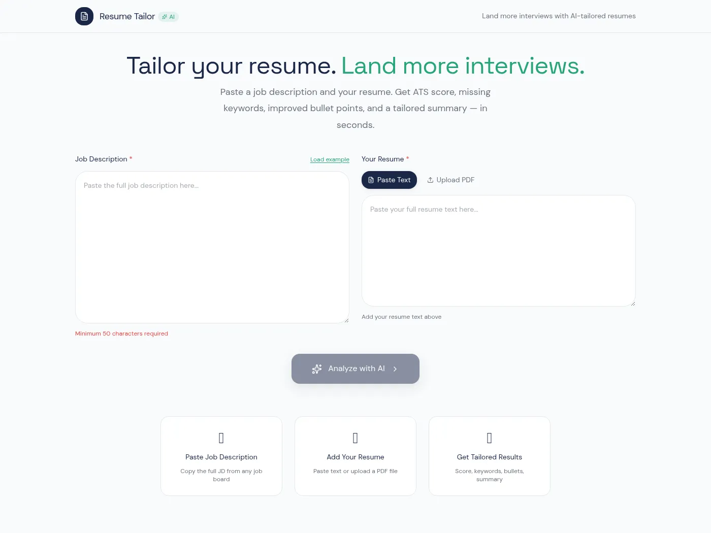 Resume Tailor AI