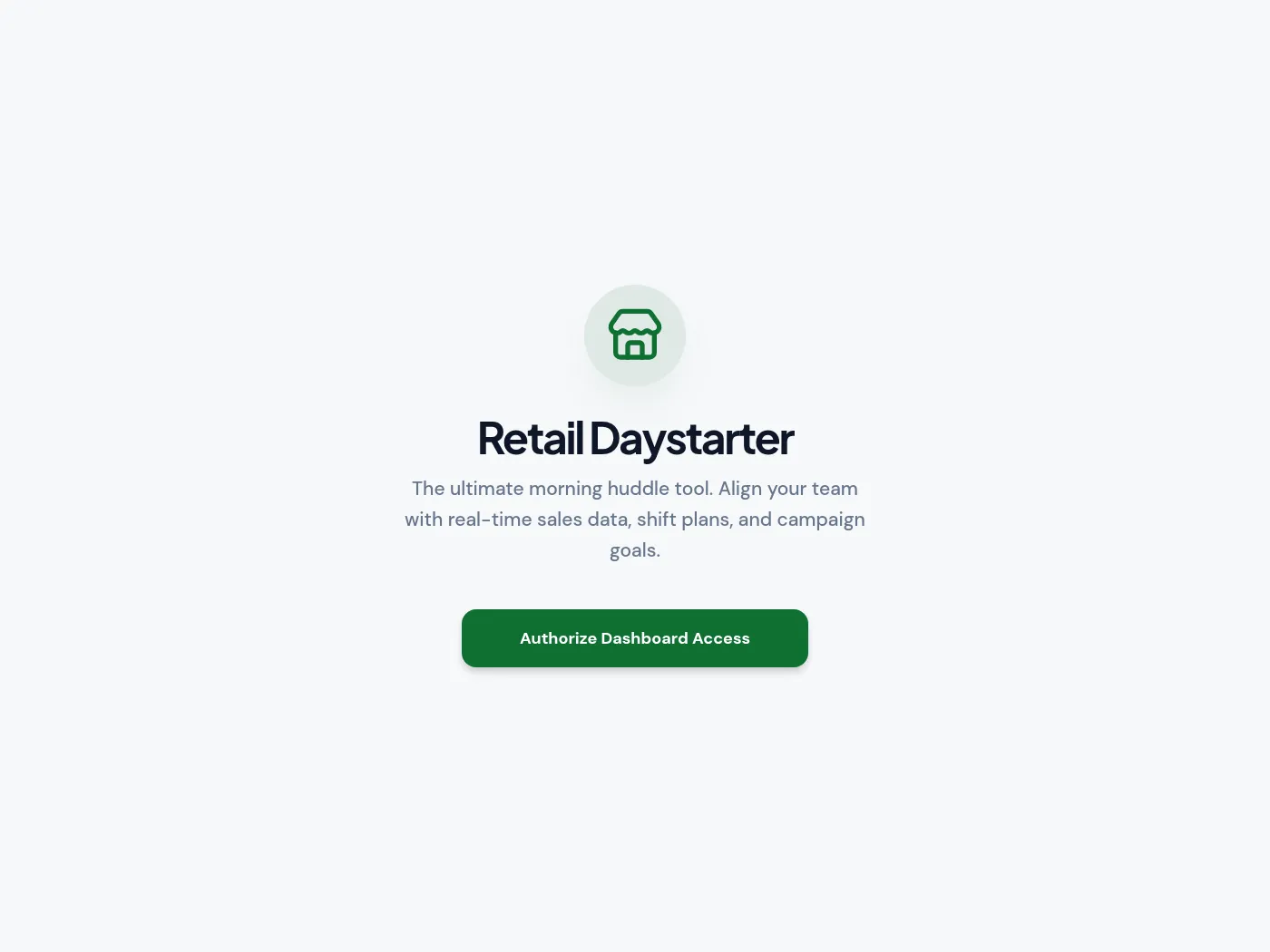 Retail Daystarter Dashboard