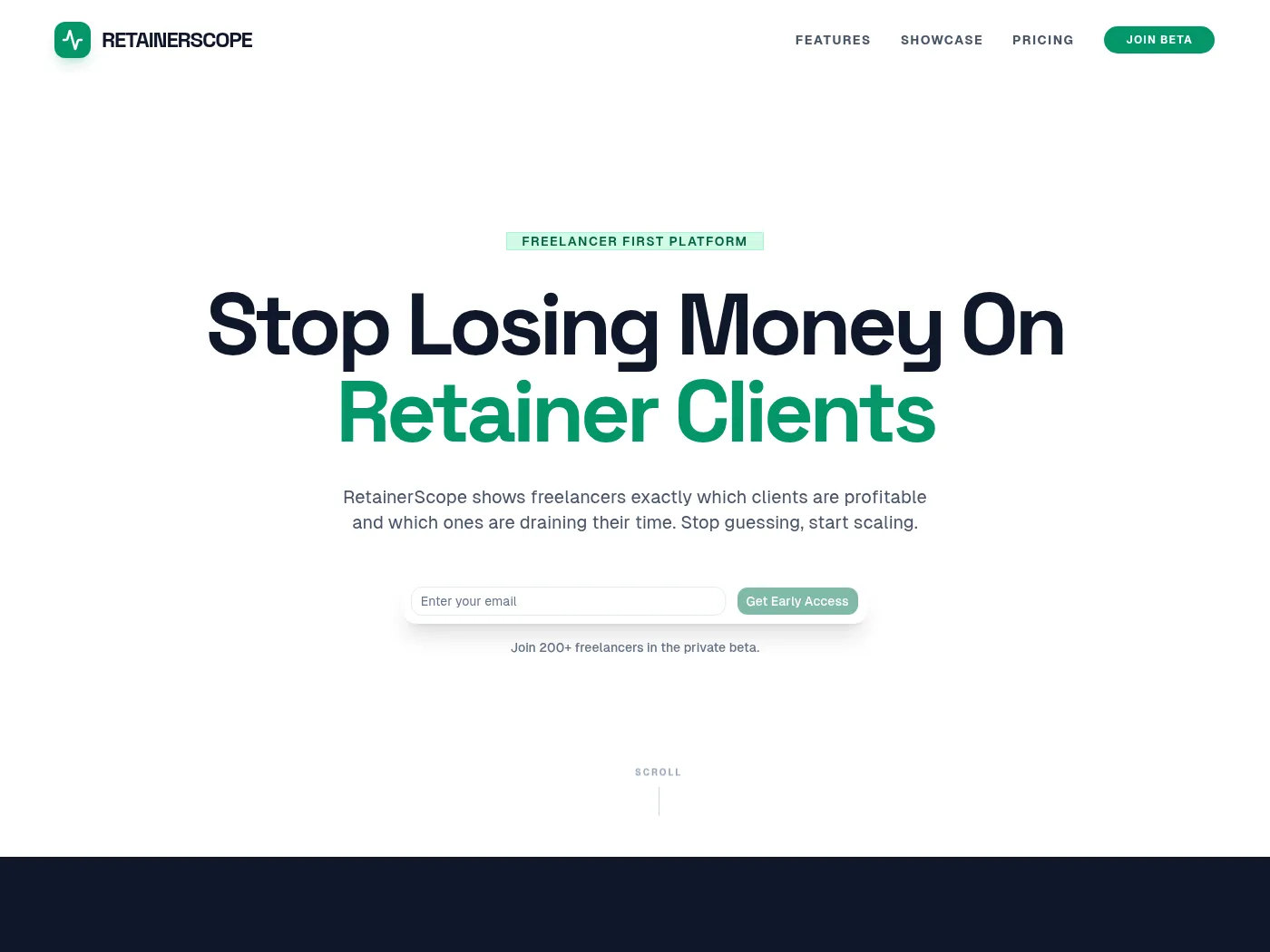 RetainerScope Landing Page