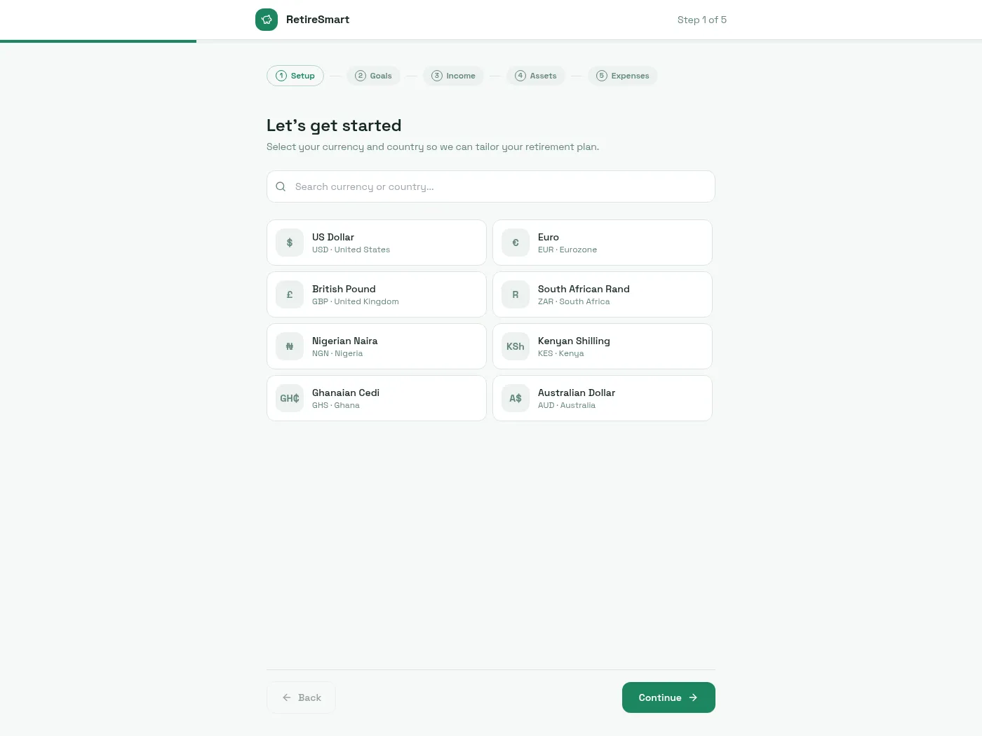 Retirement Saver Dashboard