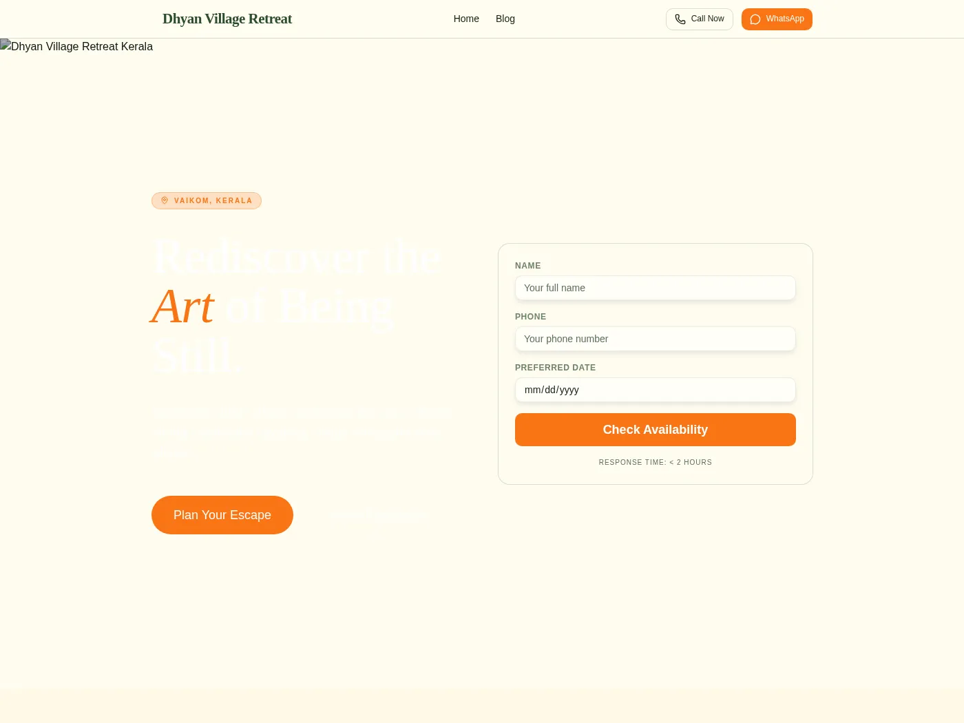 Dhyan Village Retreat SEO System