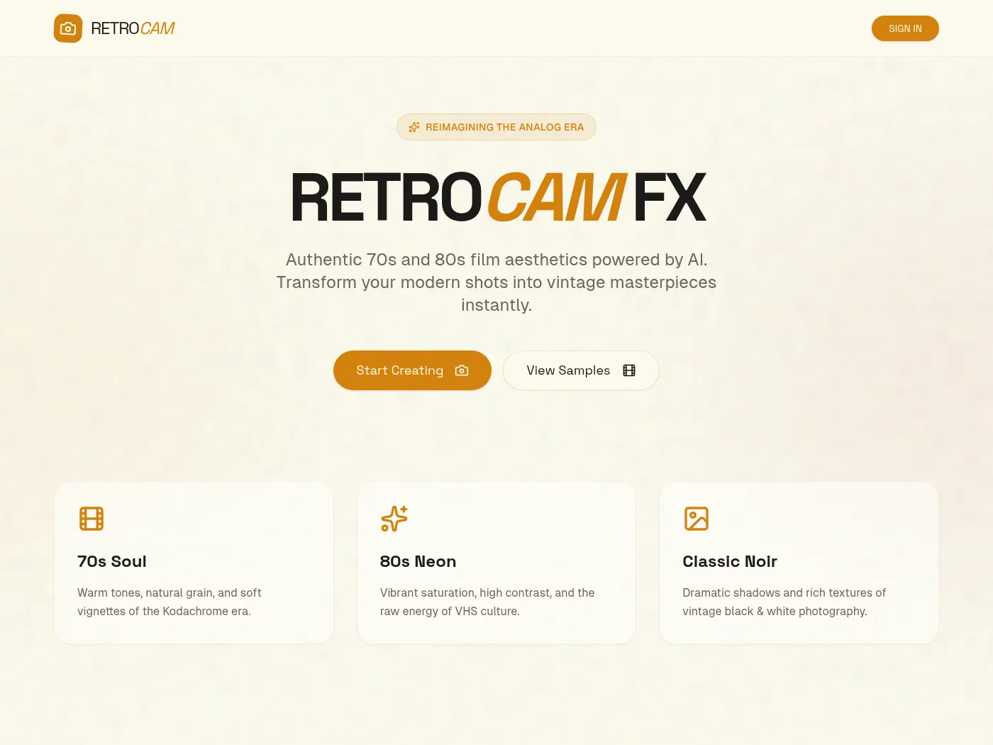RetroCam FX Website