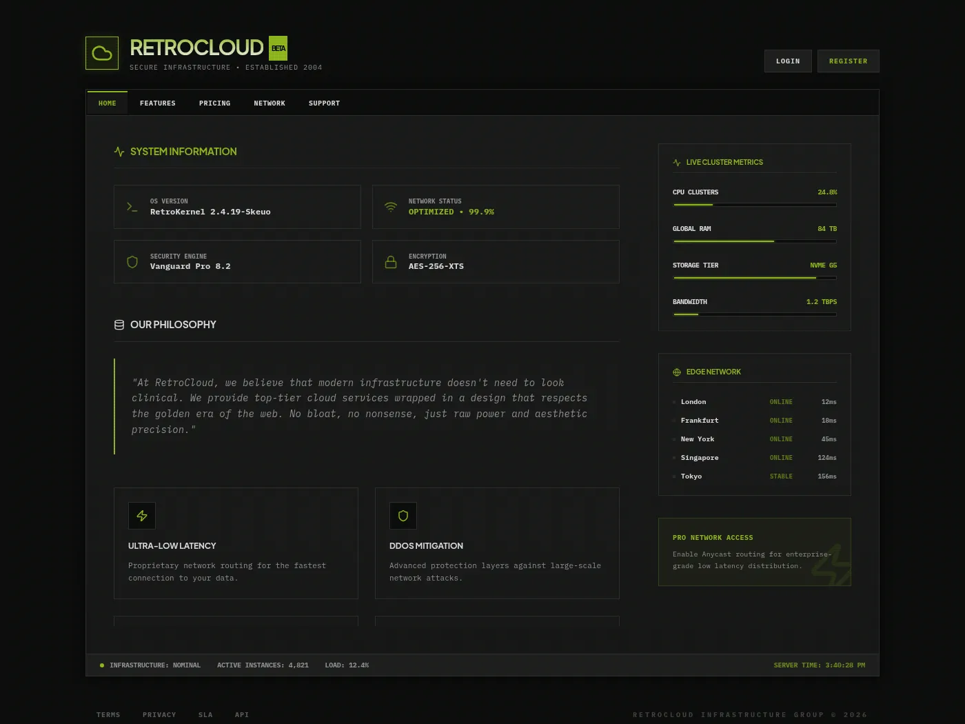 Retro Cloud Hosting