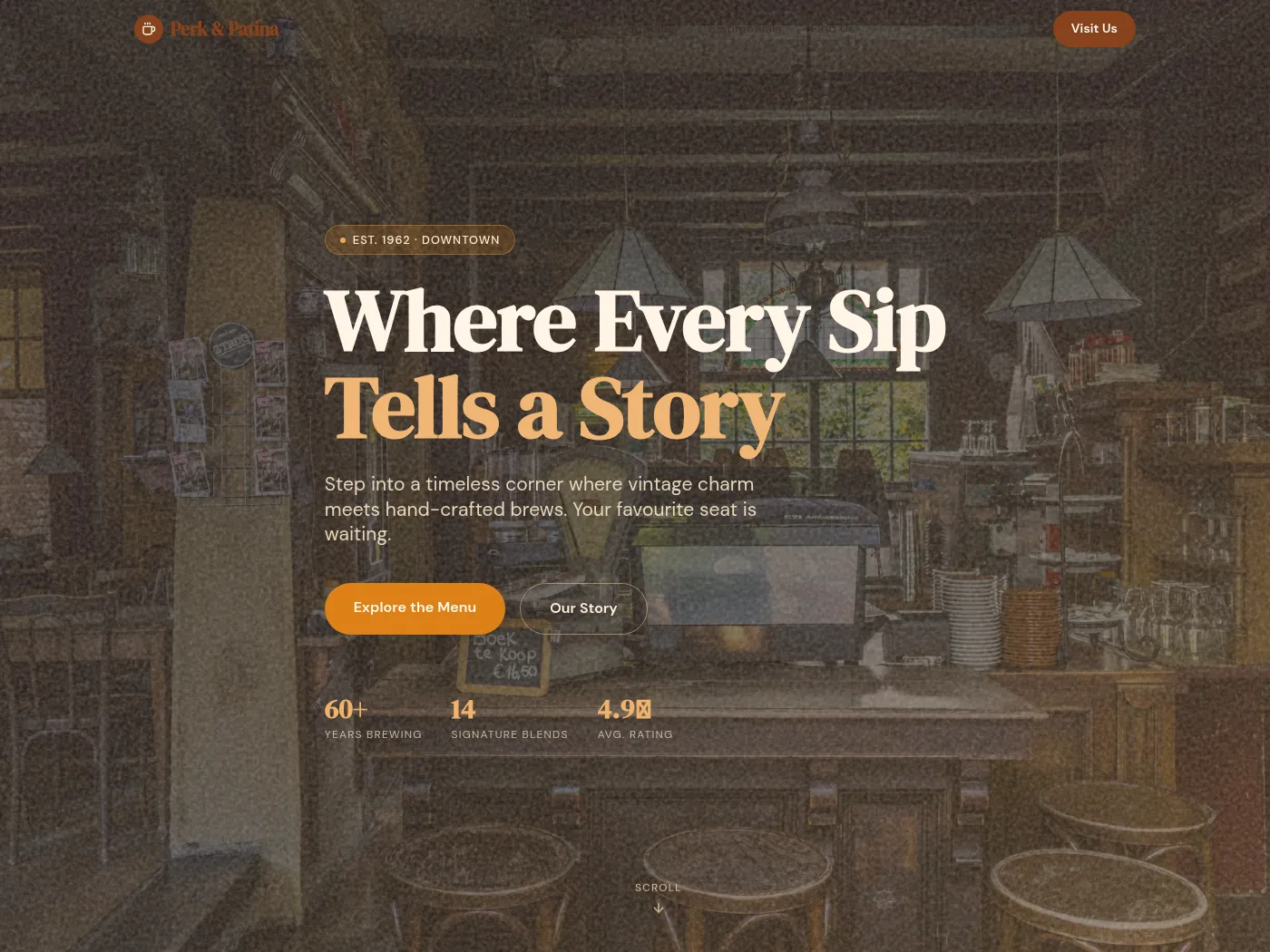 Retro Coffee Shop Page