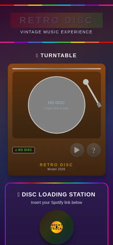 Retro Disc Spotify Player