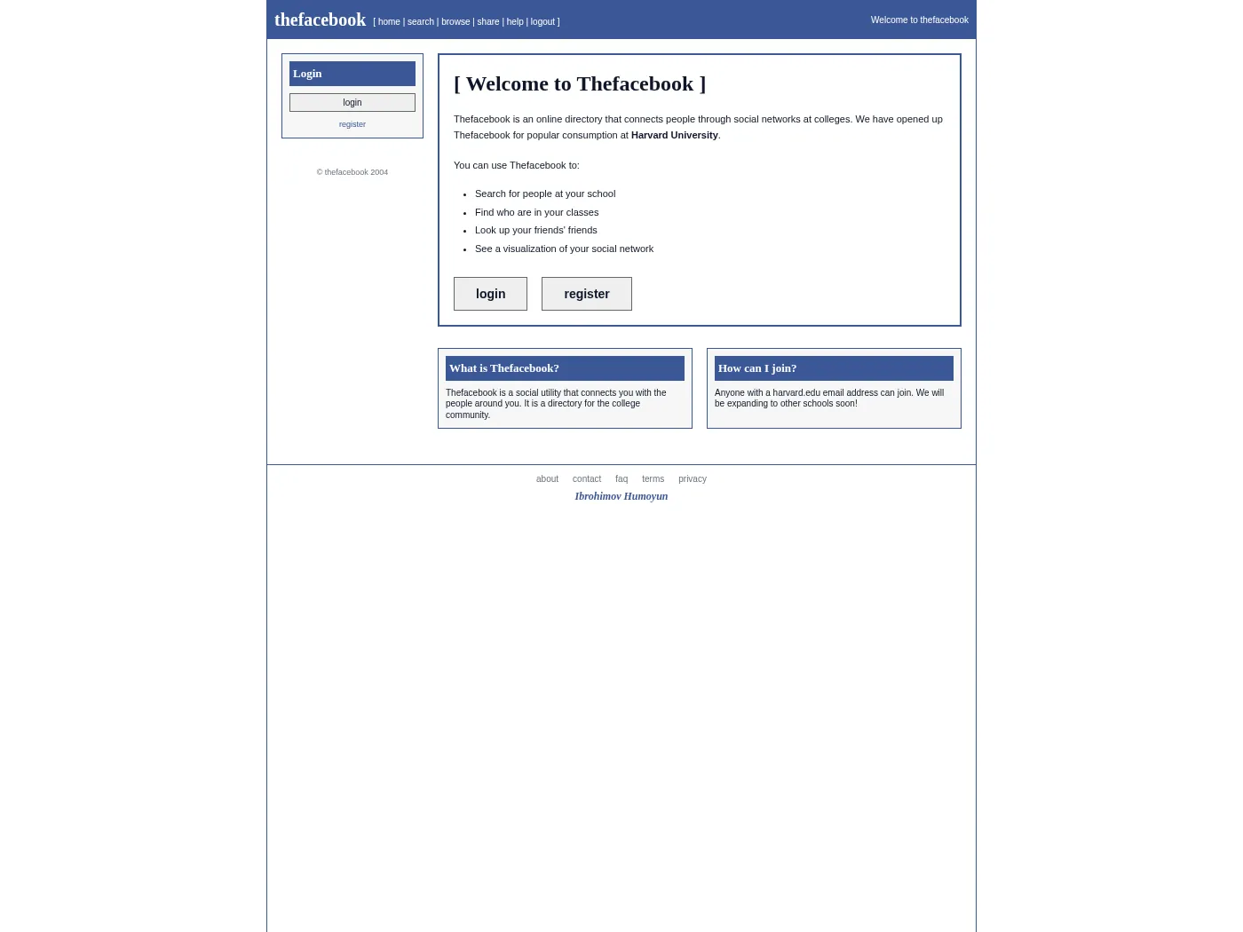 Retro Facebook Clone