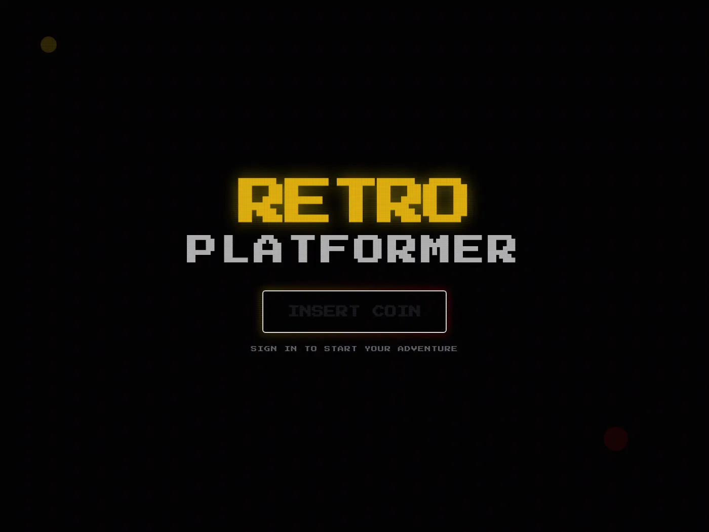 Retro Game Platformer