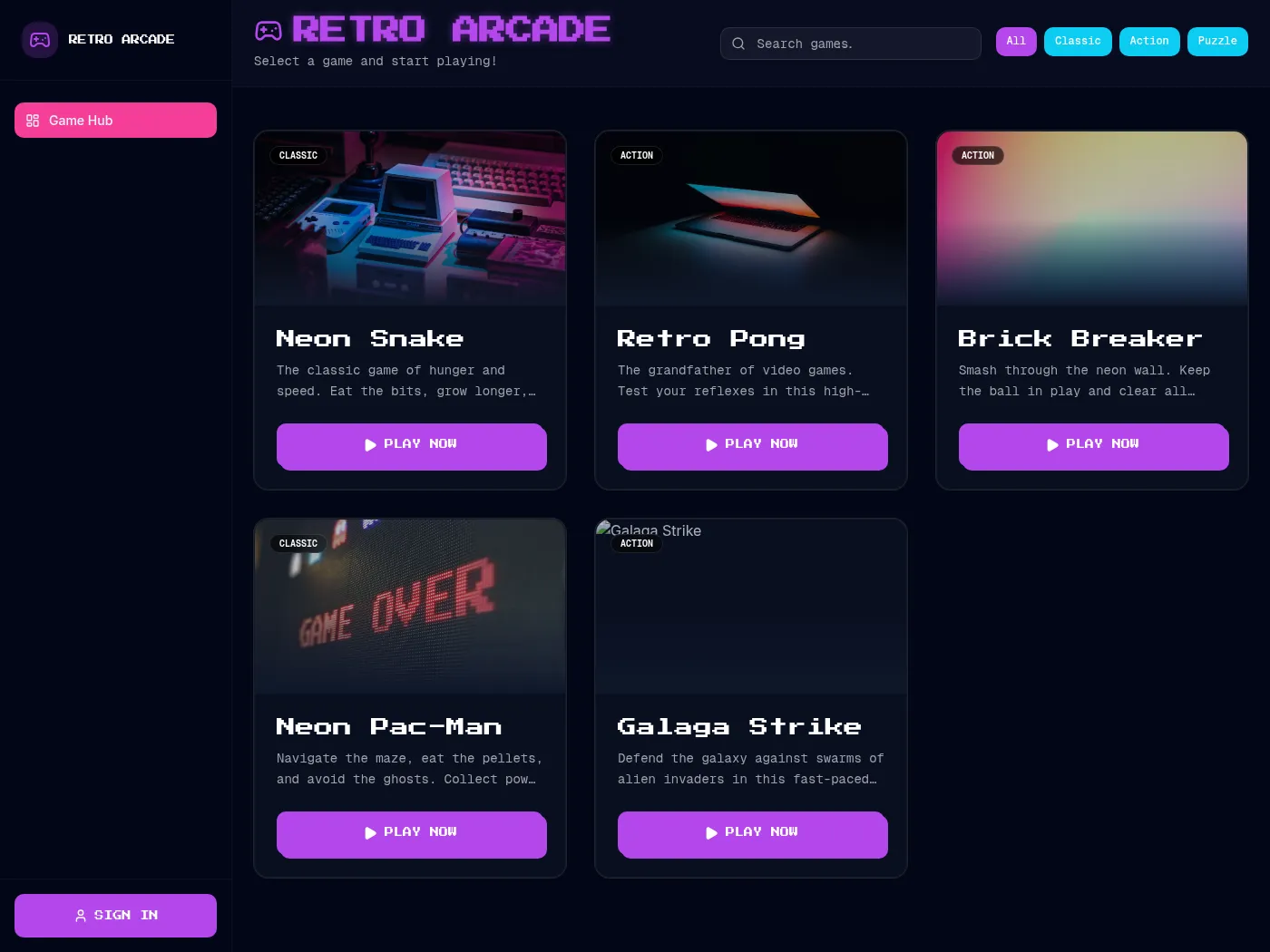 Retro Game Arcade