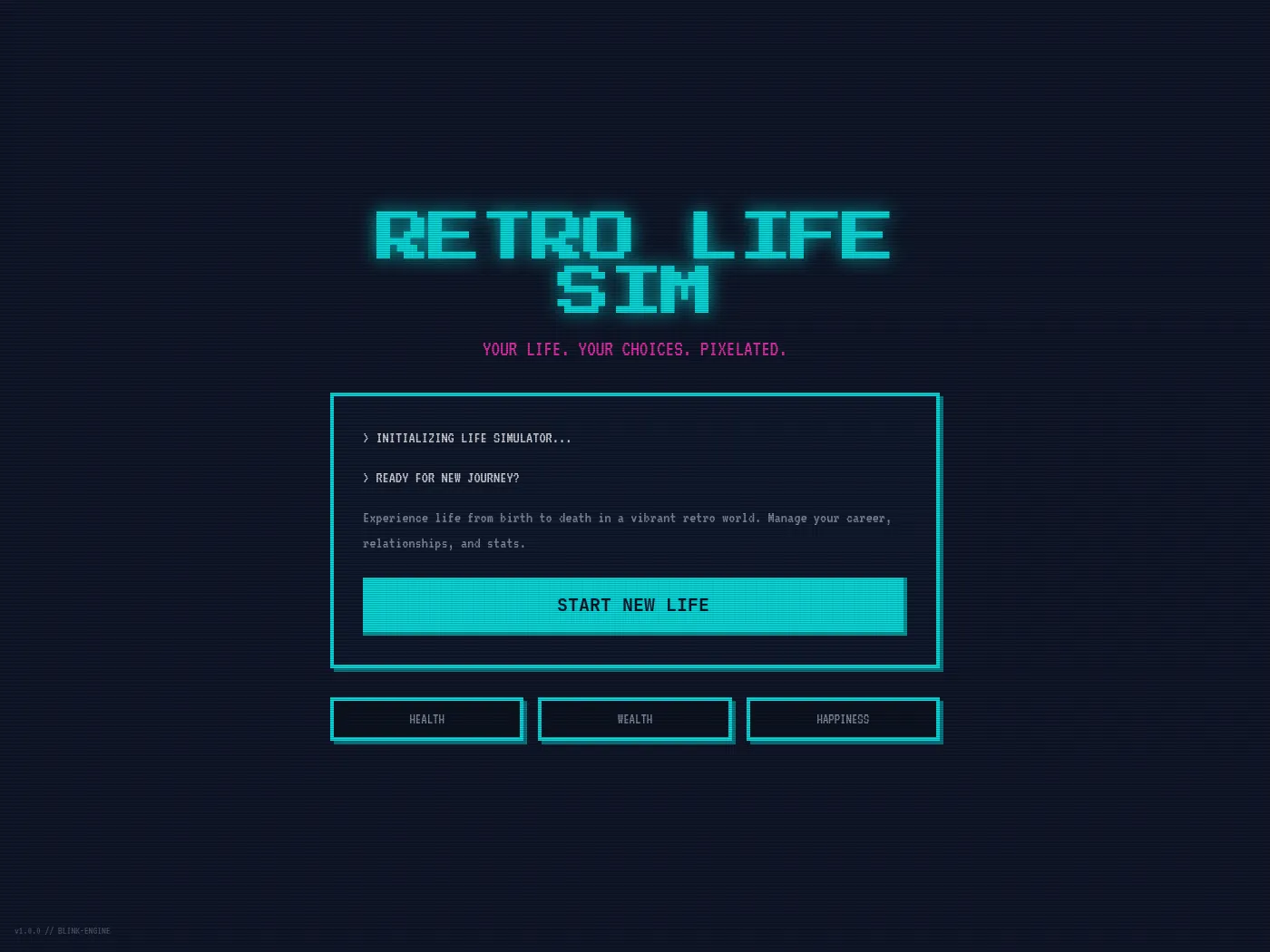 Retro Life Sim