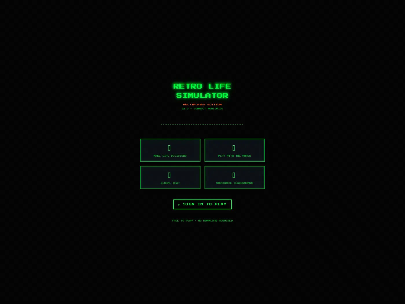 Retro Life Simulator