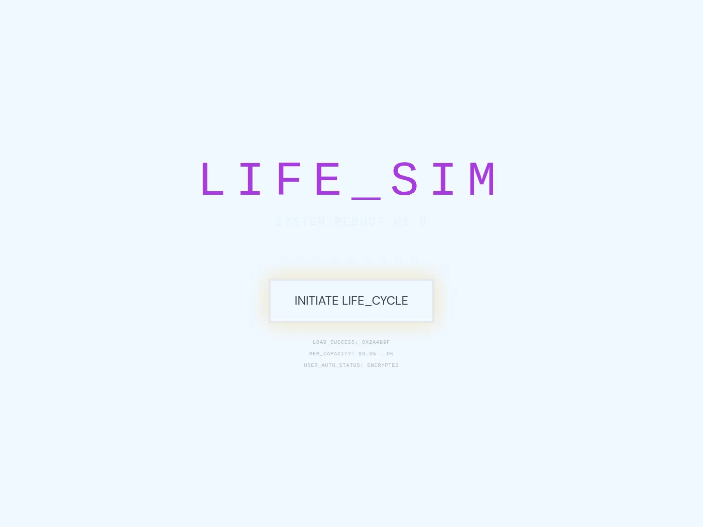 Retro Life Simulator