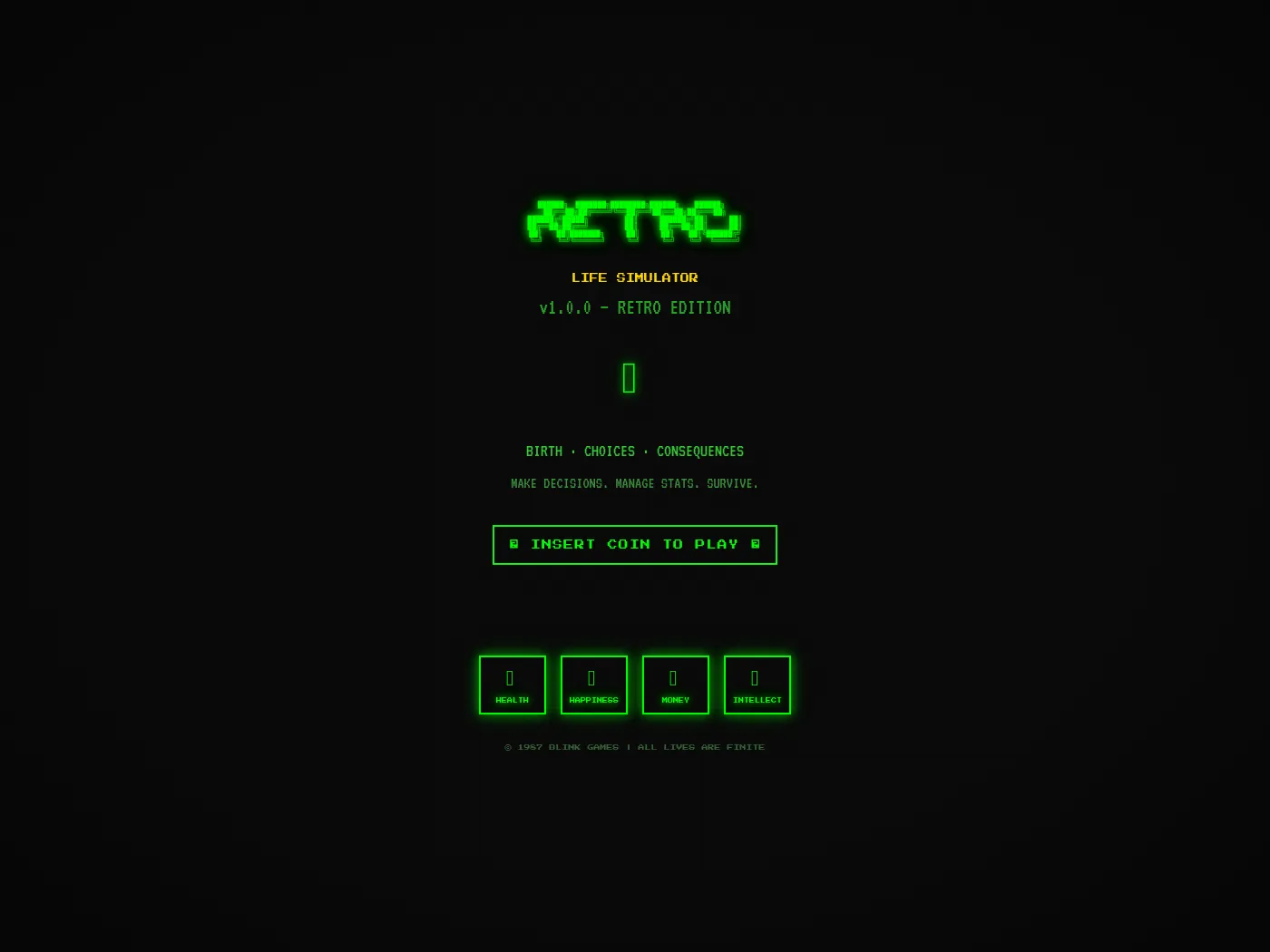 Retro Life Simulator