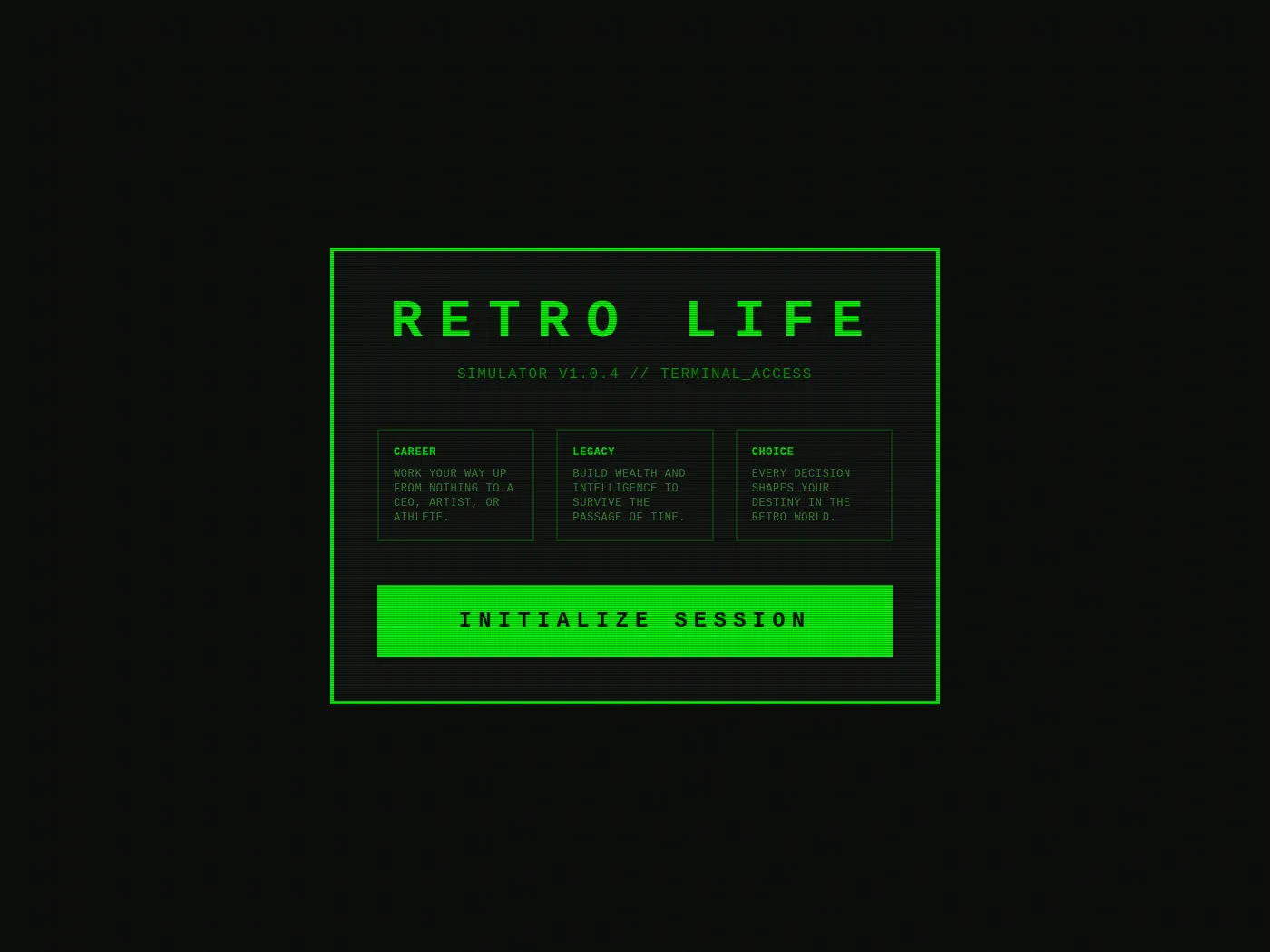 Retro Life Simulator
