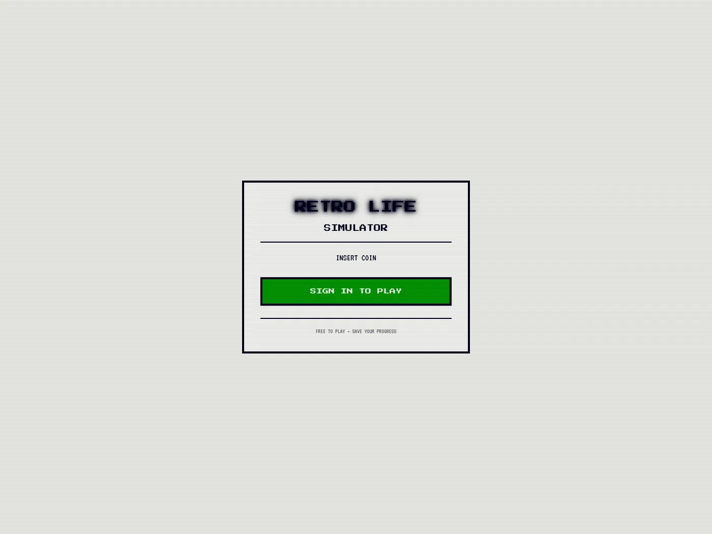 Retro Life Simulator