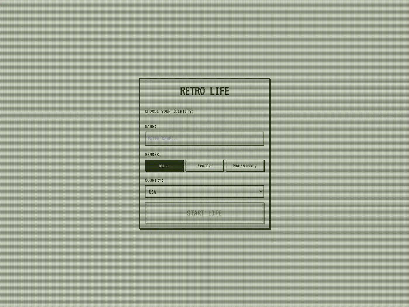 Retro Life Simulator