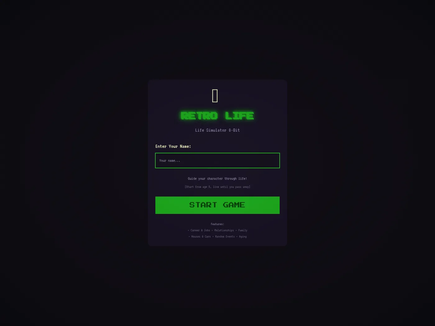 Retro Life Simulator