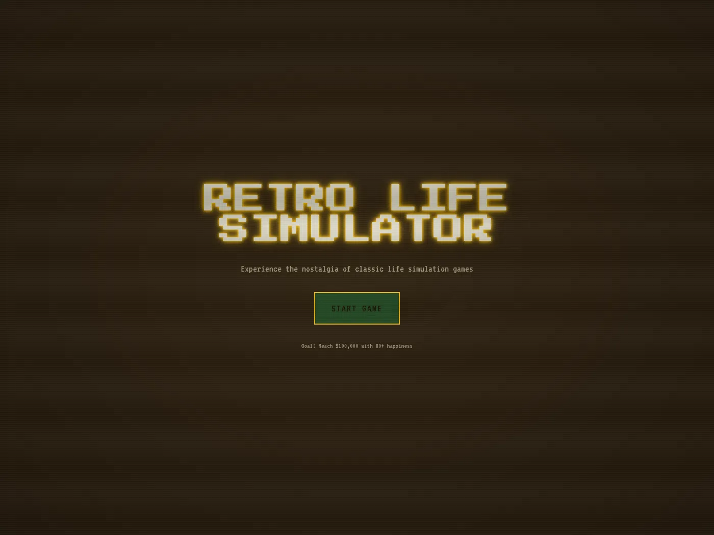 Retro Life Simulator