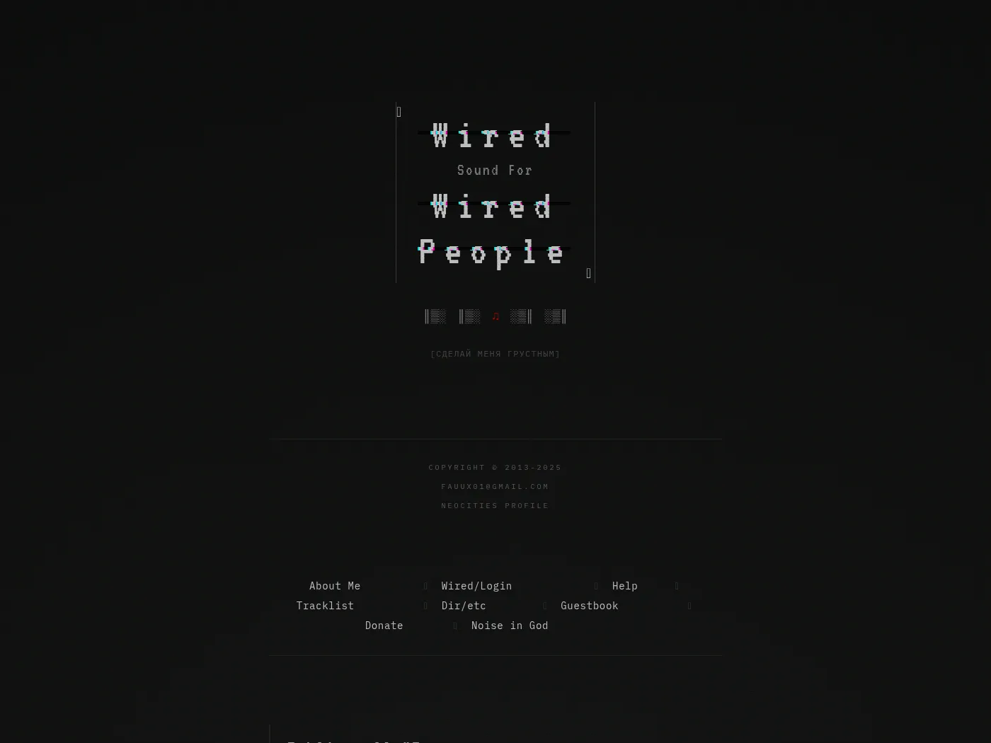 Fauux Retro Homepage