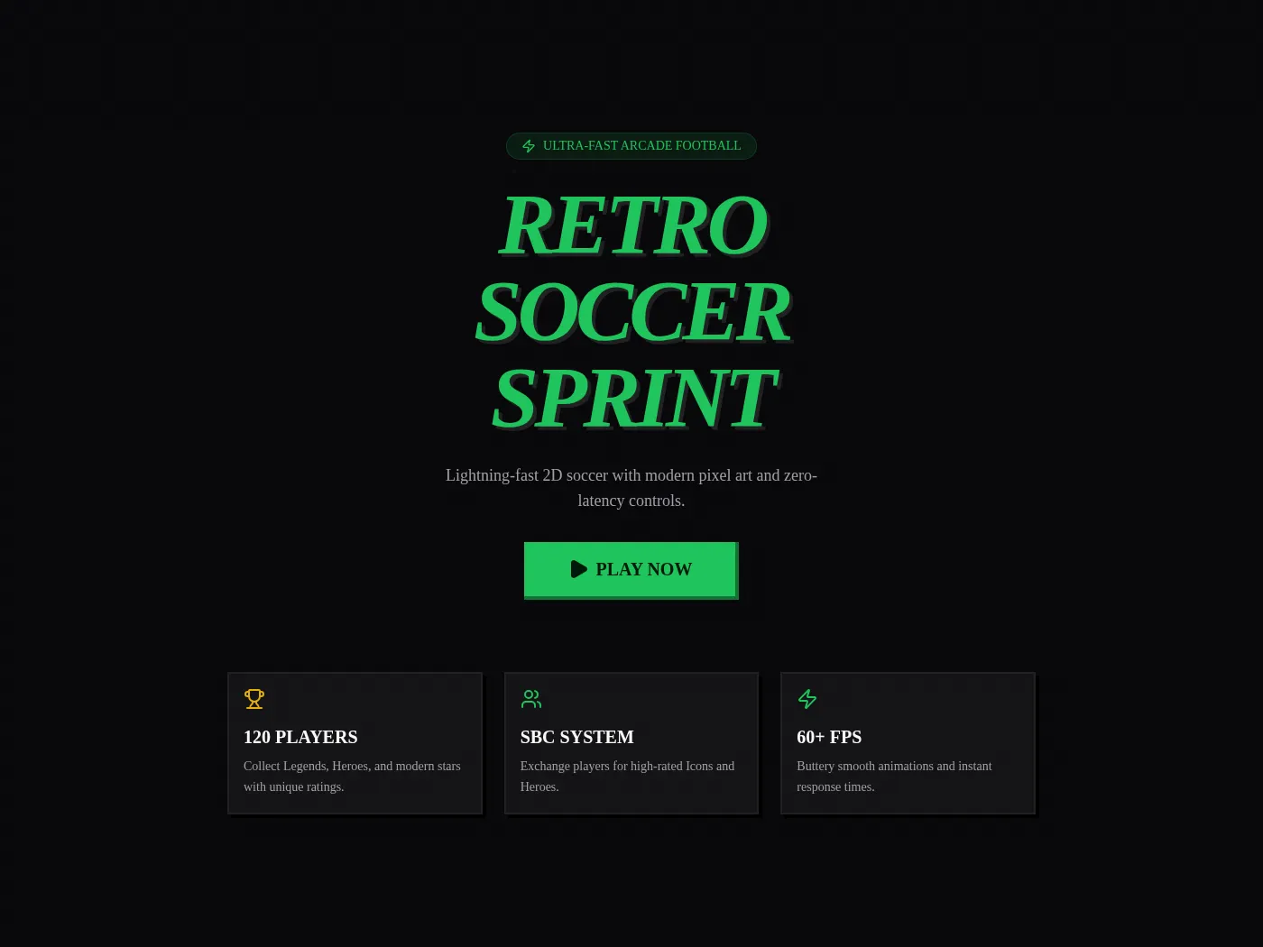 Retro Soccer Sprint