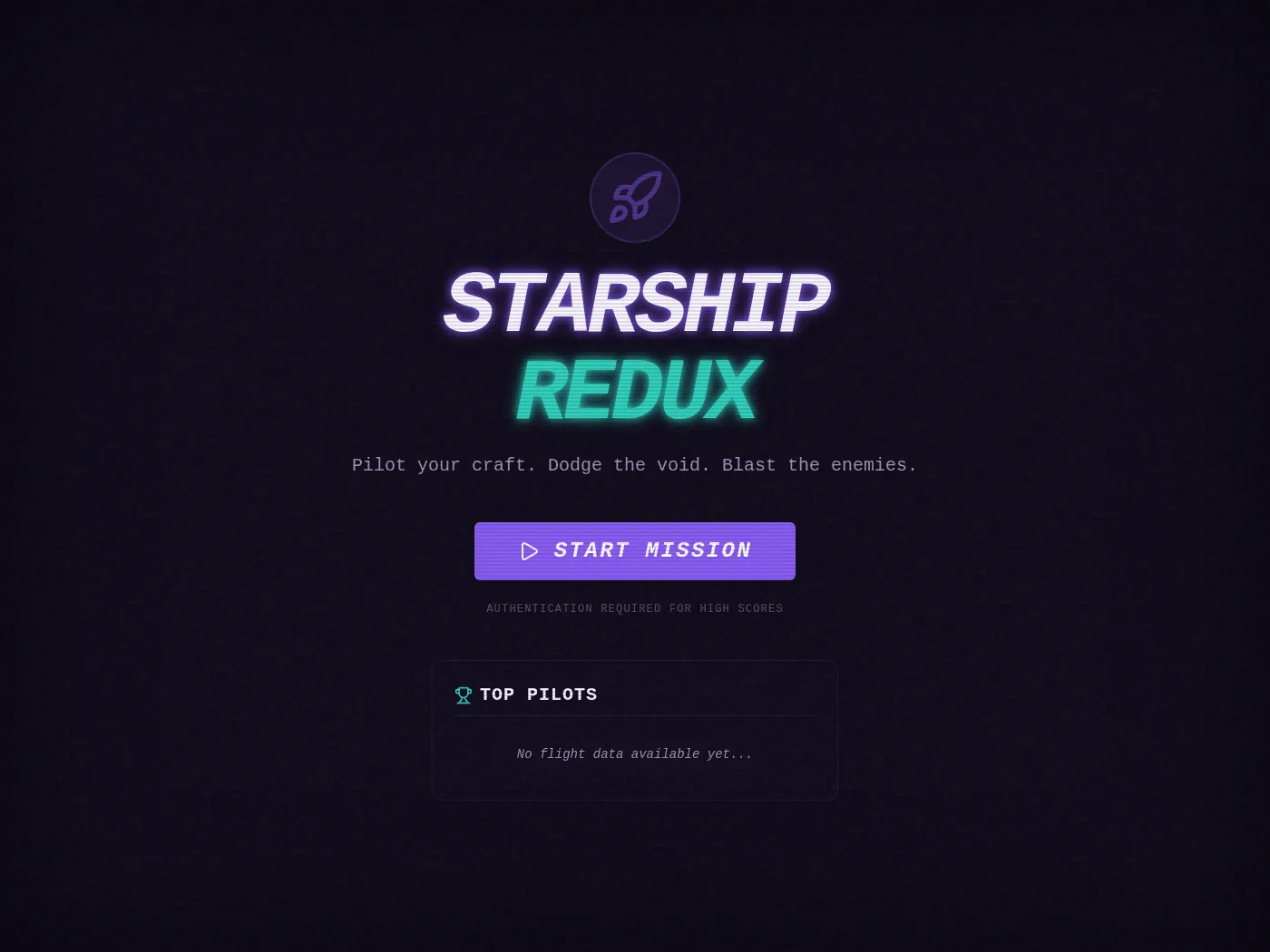 Retro Starship Game