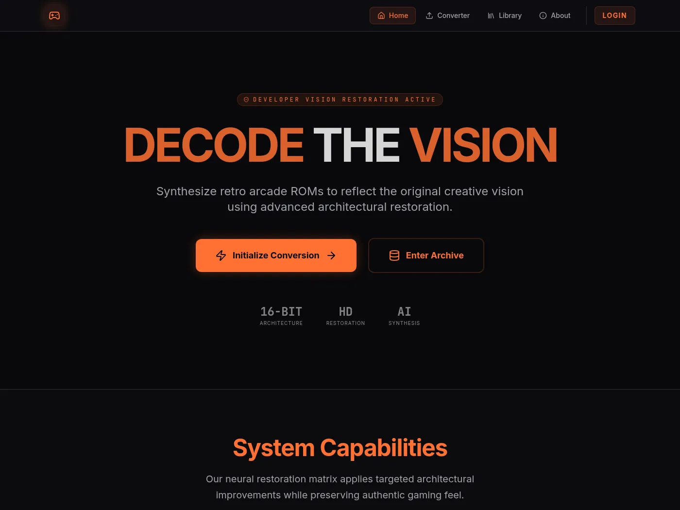 RetroArc ROM Vision Converter