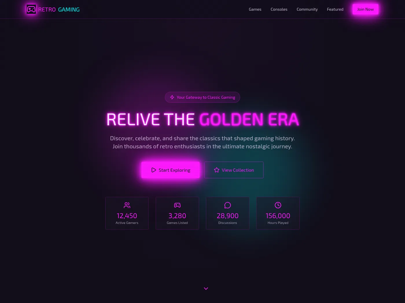 RetroGaming Website