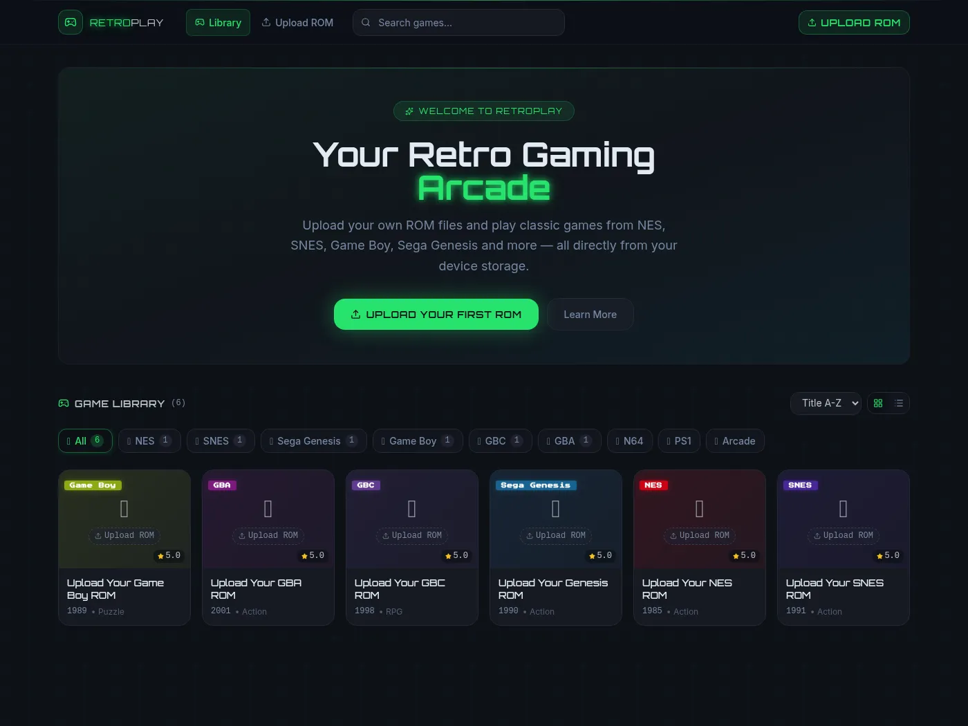 RetroPlay Platform