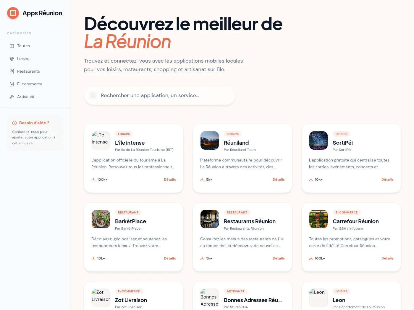 Réunion App Directory