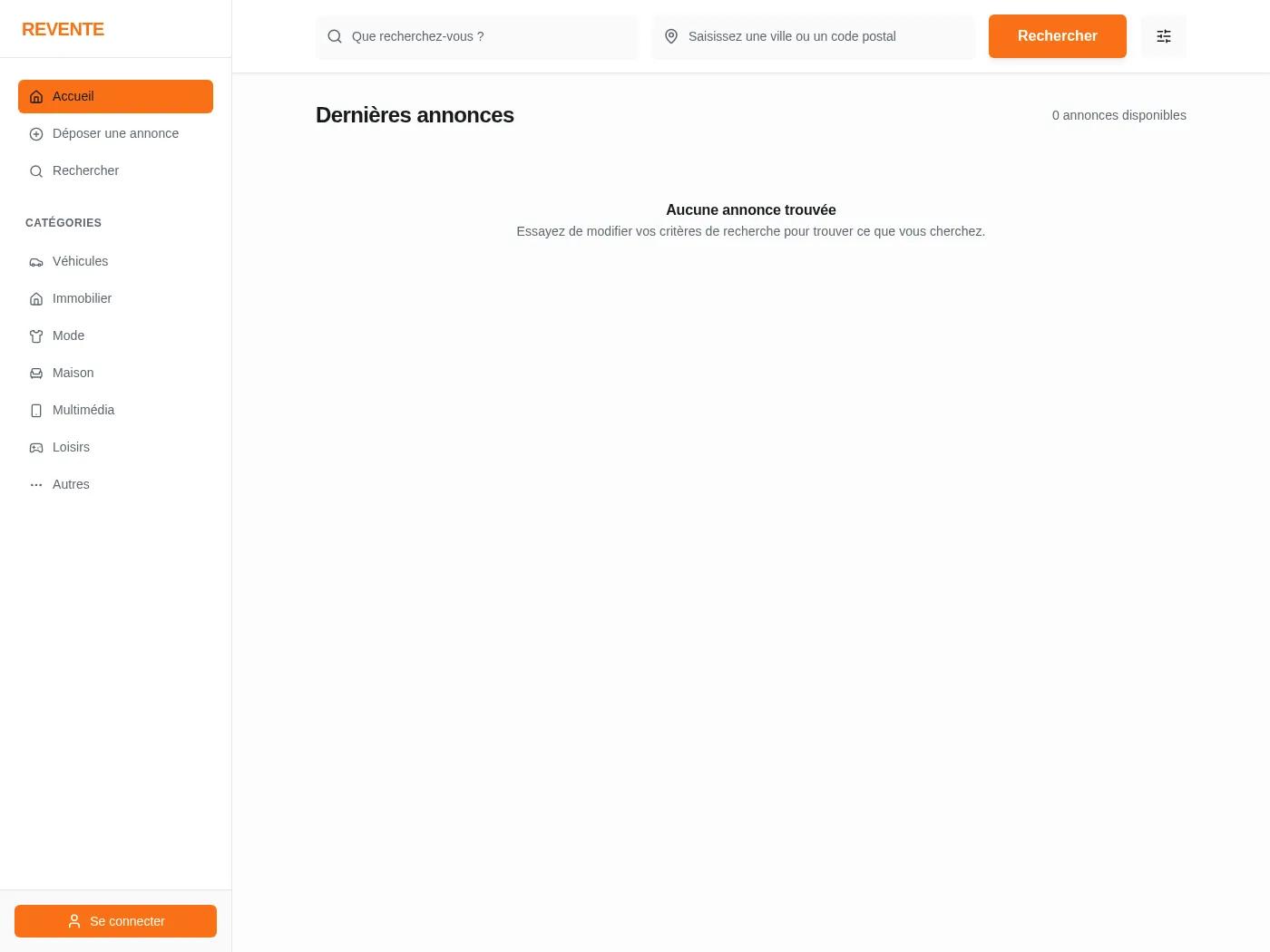 Revente Marketplace