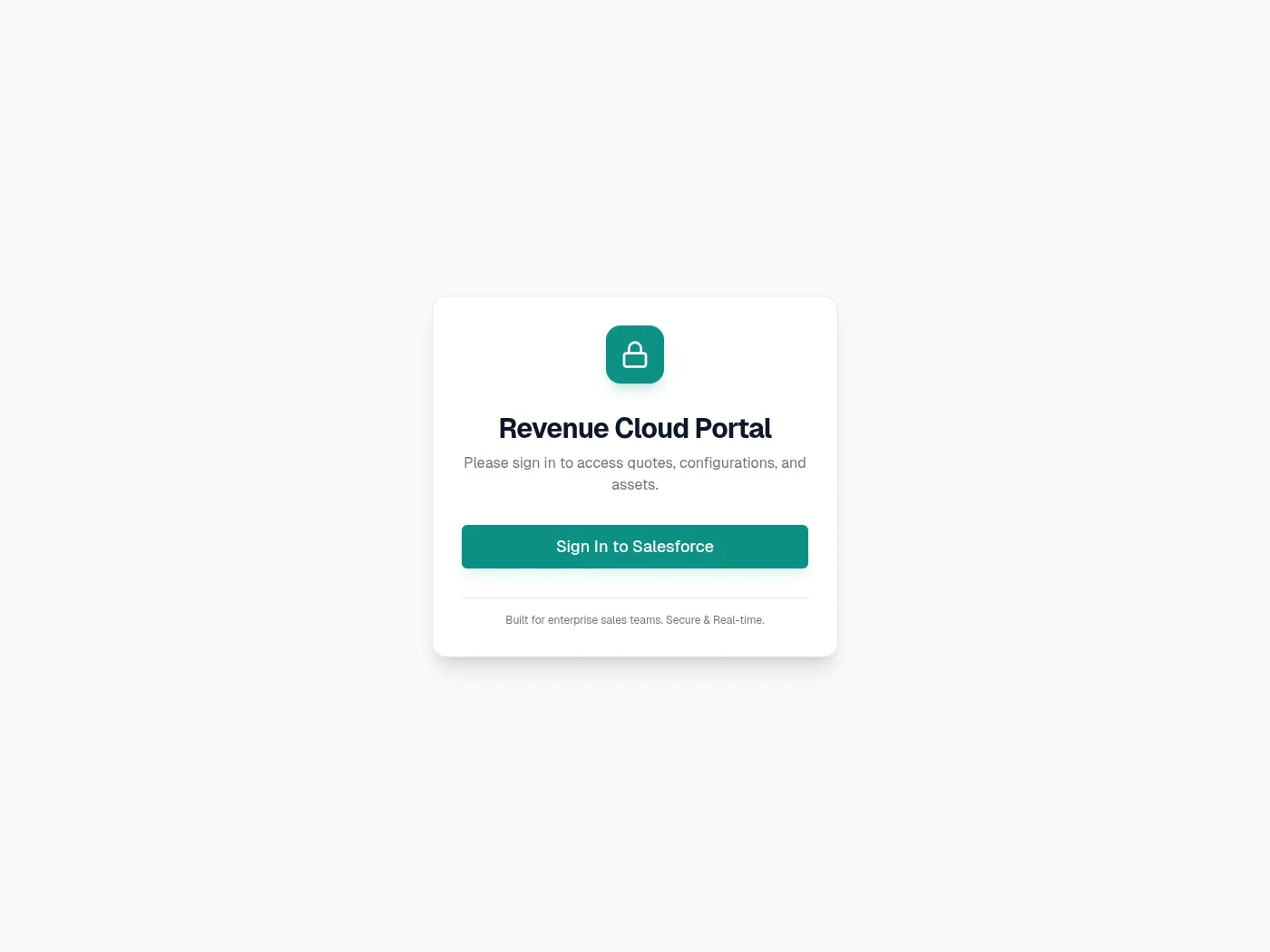 Revenue Cloud Portal
