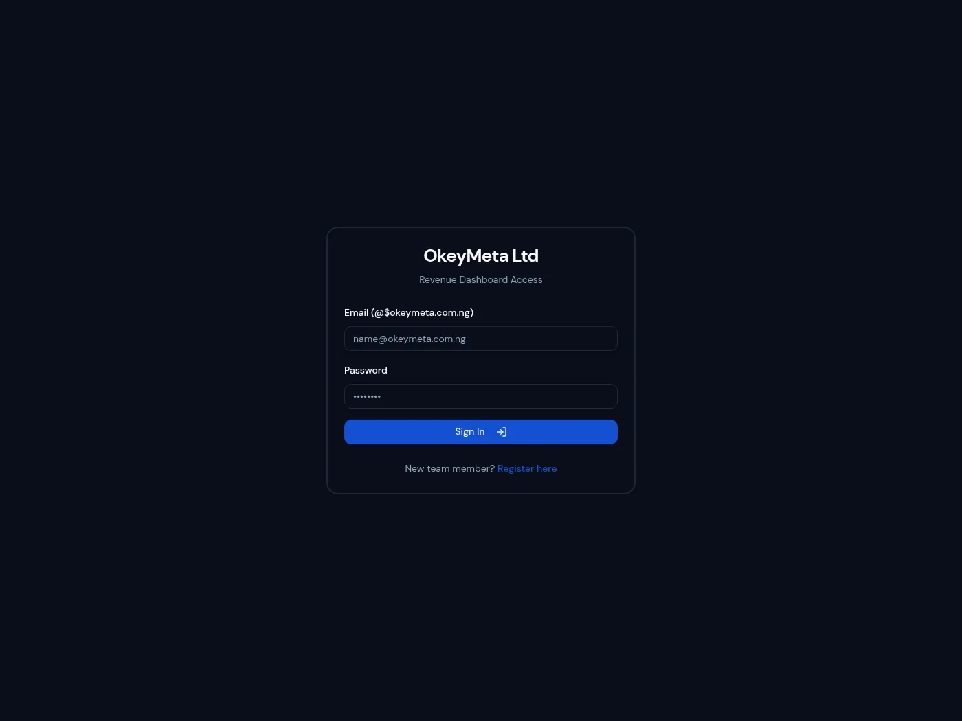 OkeyMeta Revenue Dashboard