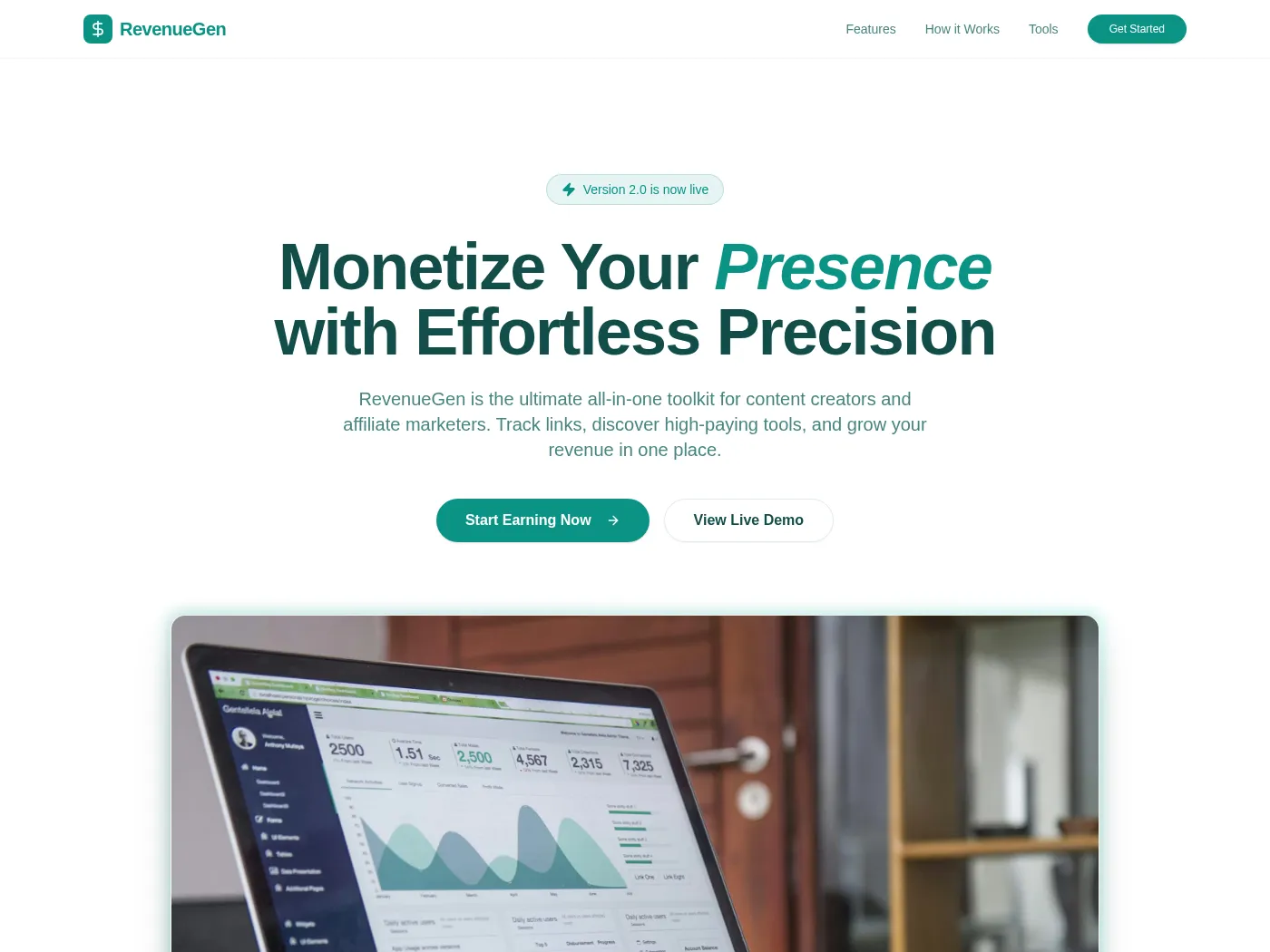 RevenueGen Website