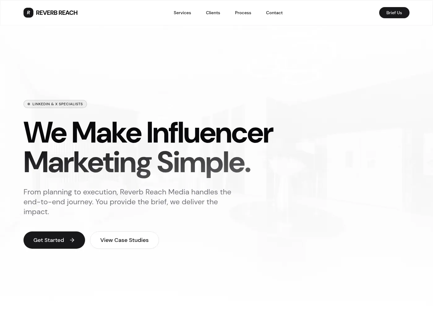 Reverb Reach Homepage