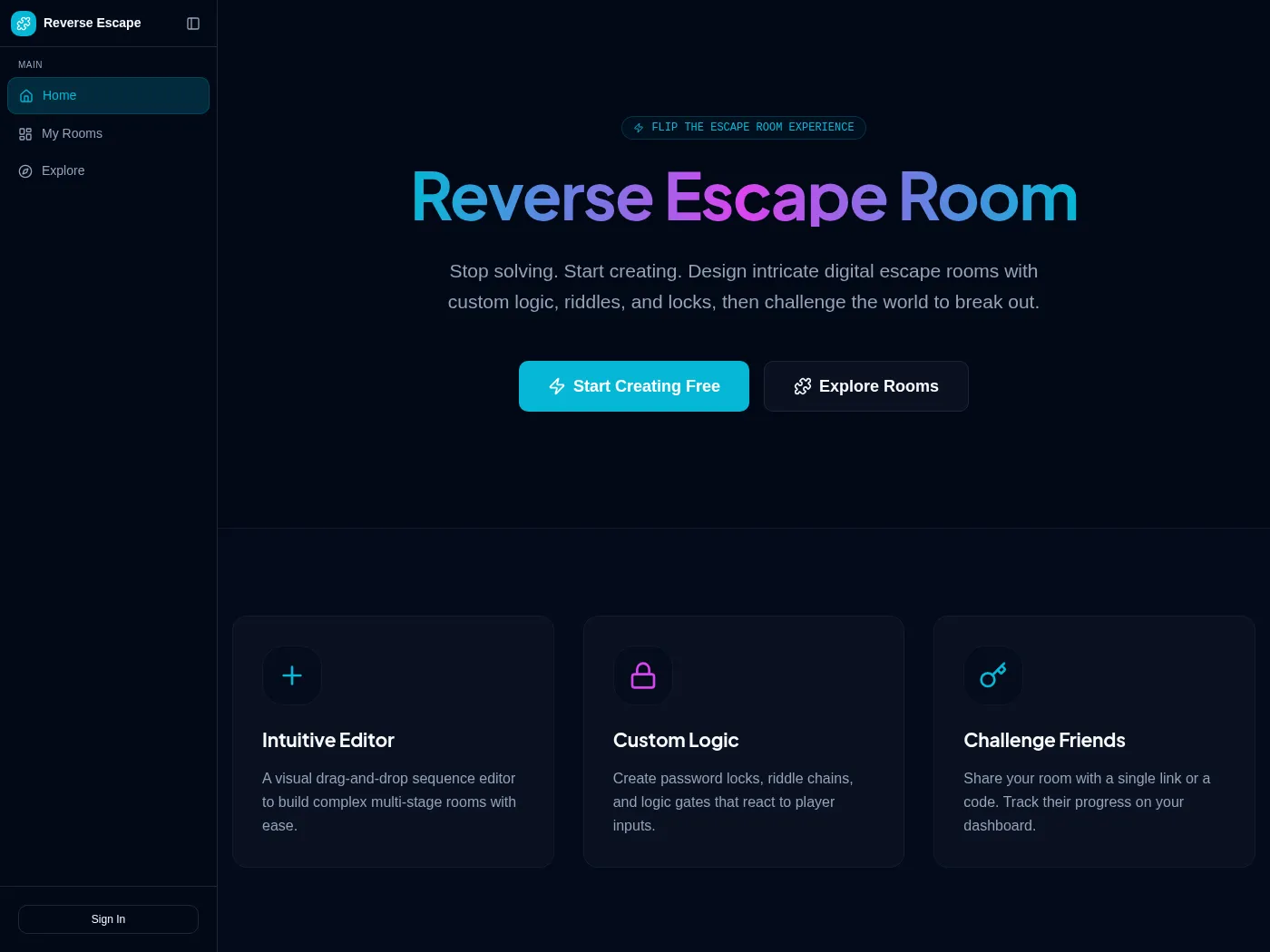 Reverse Escape Room