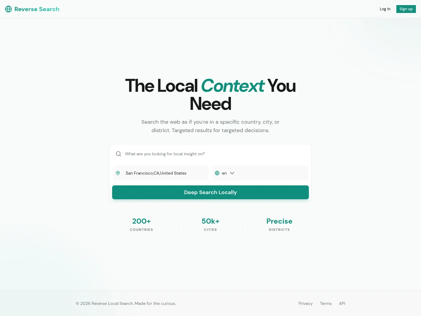Reverse Local Search