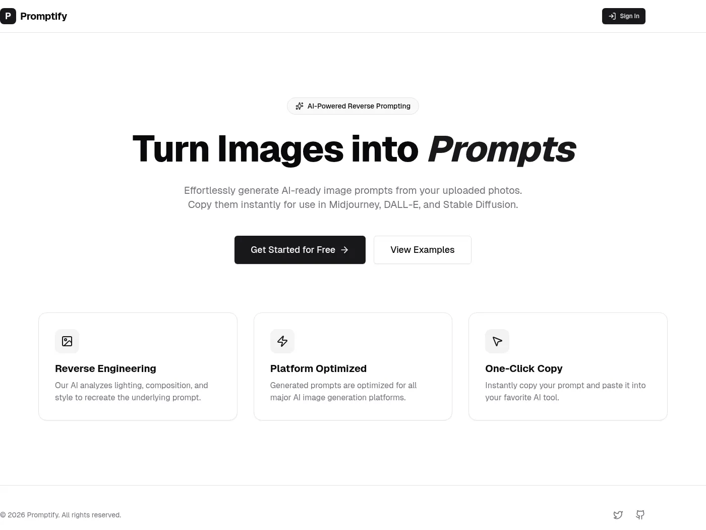 Promptify Image Reverse