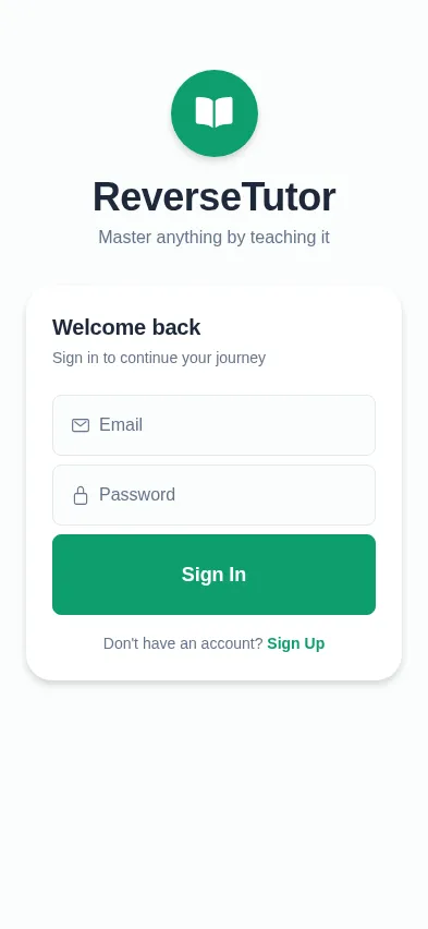 ReverseTutor MVP