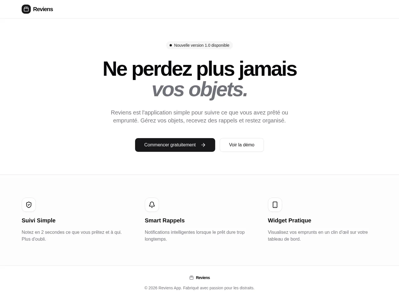 Reviens Loan Tracker