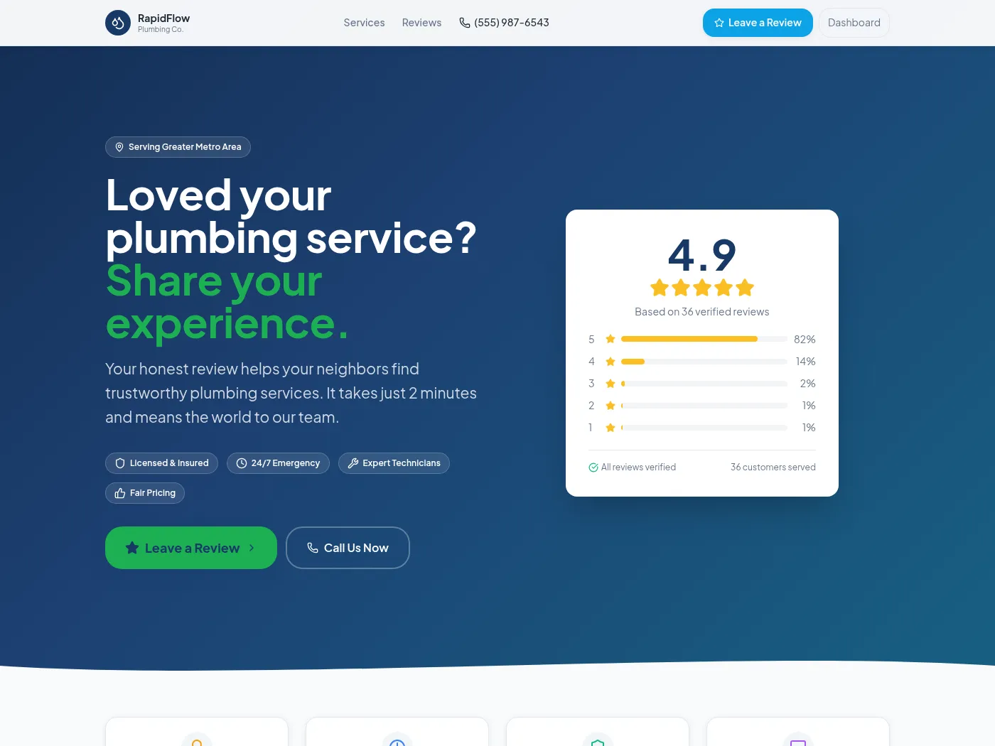PlumbRepute SaaS MVP