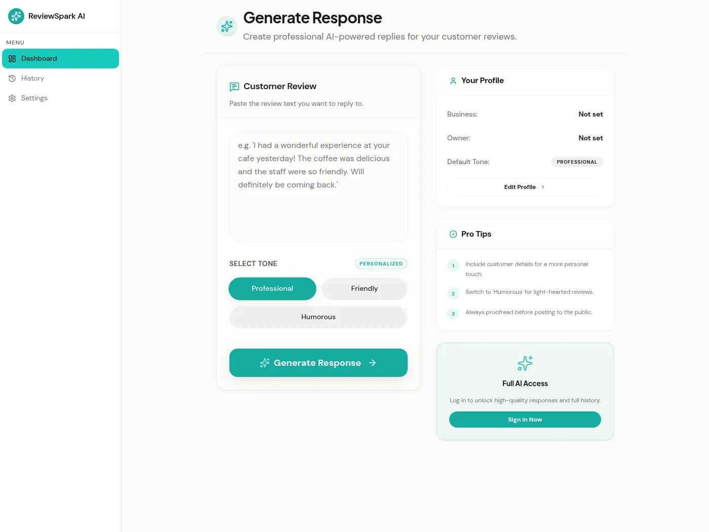 ReviewSpark AI